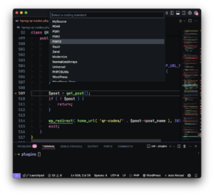 Code Standard Selector for Visual Studio Code – Palmer Higgs Books